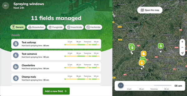 Maximising treatment applications with Sencrop's spraying windows